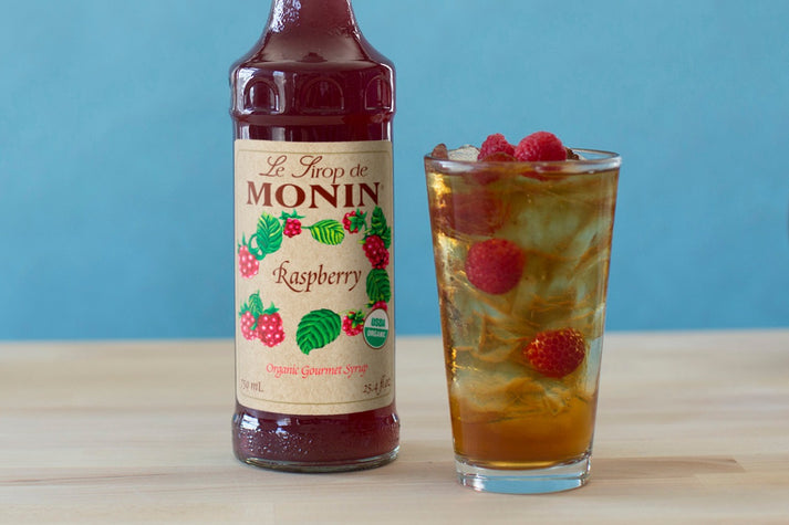 Organic Raspberry Flavored Syrup - Monin - Discounted Case of 6 750mL ...